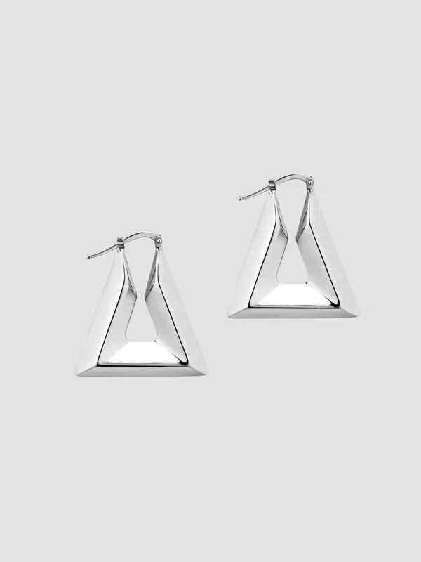ORADINA Peak Hoop Earrings In Sterling - Silver