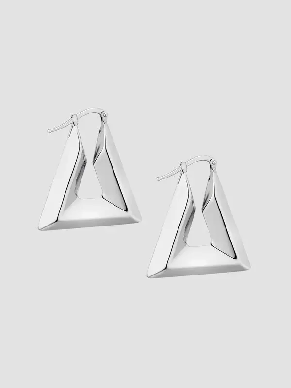 ORADINA Peak Hoop Earrings In Sterling