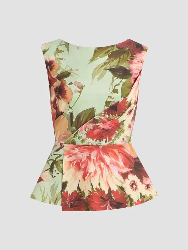 Chiara Boni La Petite Robe Oliwia Floral Peplum Top