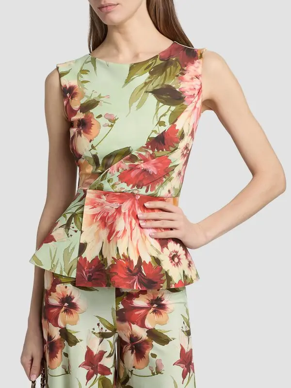 Chiara Boni La Petite Robe Oliwia Floral Peplum Top