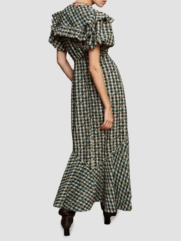 ALEMAIS Outrider Checked Cotton Seersucker Dress