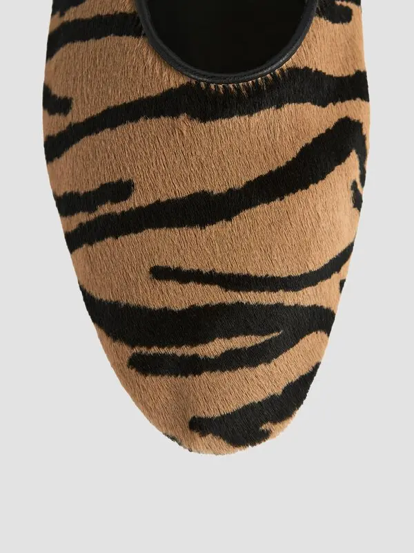 TOTEME Print Calf Hair Ballerina Flats