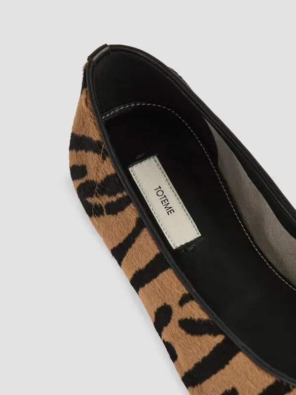 TOTEME Print Calf Hair Ballerina Flats