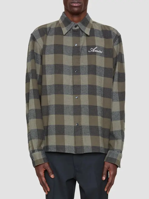 Amiri Oversized Heavy Cotton Flannel Shirt