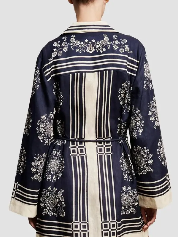 ALEMAIS Banderra Linen Mini Shirtdress