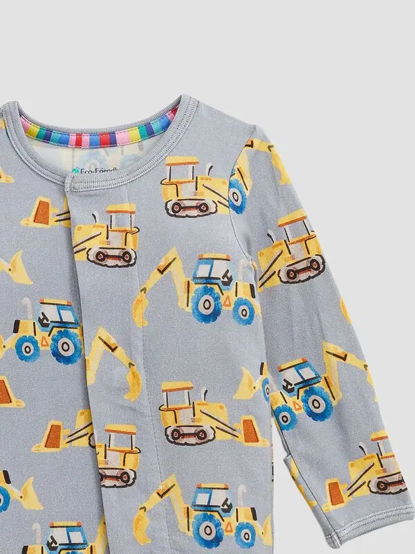 MAGNETIC ME Baby's Doze Off Tractor-print Footie
