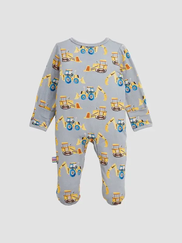 MAGNETIC ME Baby's Doze Off Tractor-print Footie