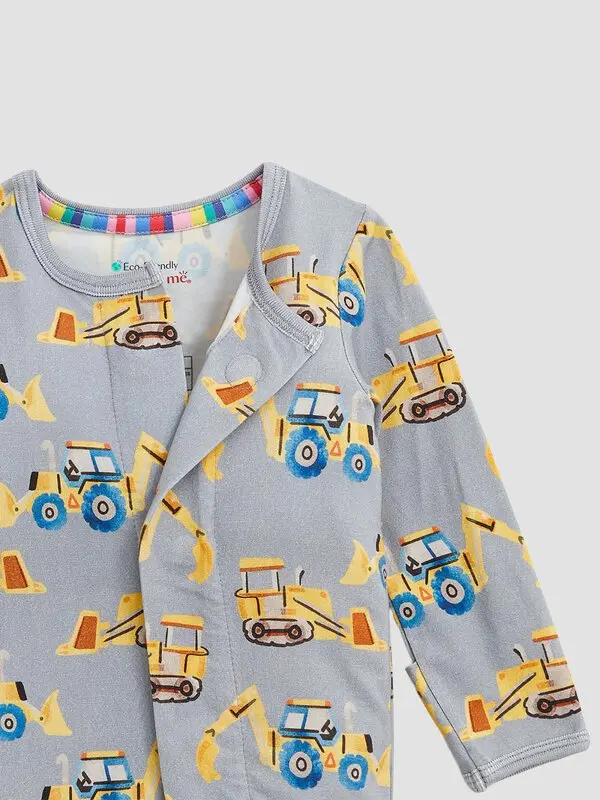 MAGNETIC ME Baby's Doze Off Tractor-print Footie