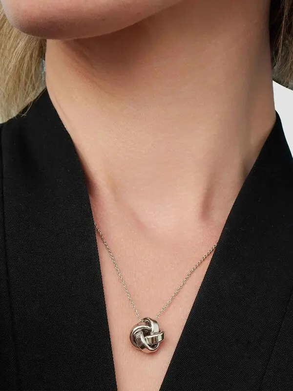 ORADINA Eternal Knot Pendant Necklace In Sterling