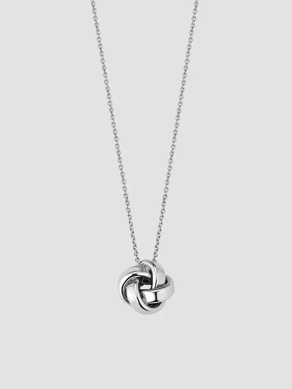 ORADINA Eternal Knot Pendant Necklace In Sterling - Silver