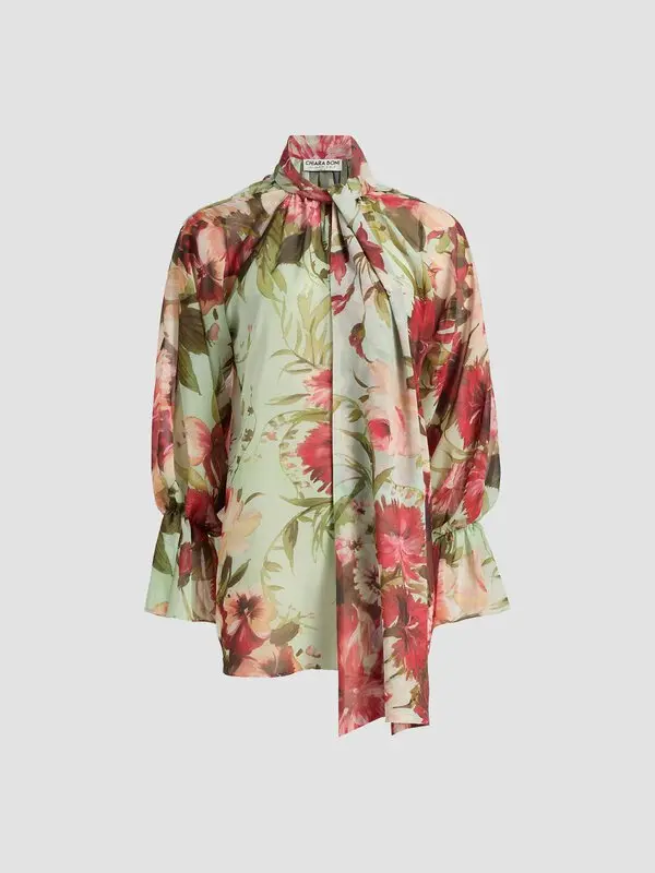 Chiara Boni La Petite Robe Slawa Floral Print Georgette Blouse