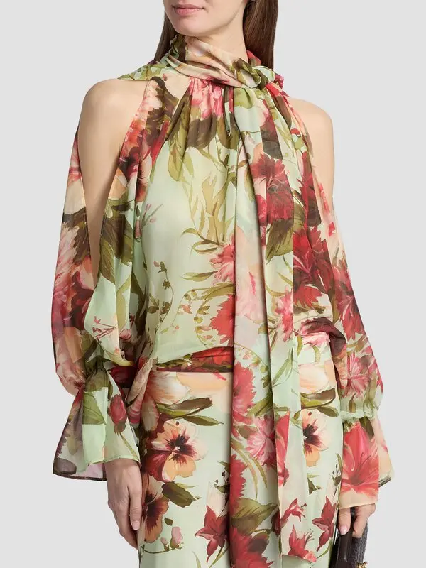 Chiara Boni La Petite Robe Slawa Floral Print Georgette Blouse