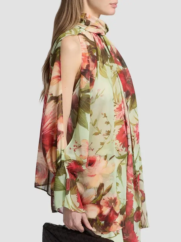 Chiara Boni La Petite Robe Slawa Floral Print Georgette Blouse