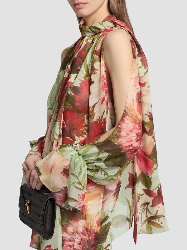 Chiara Boni La Petite Robe Slawa Floral Print Georgette Blouse