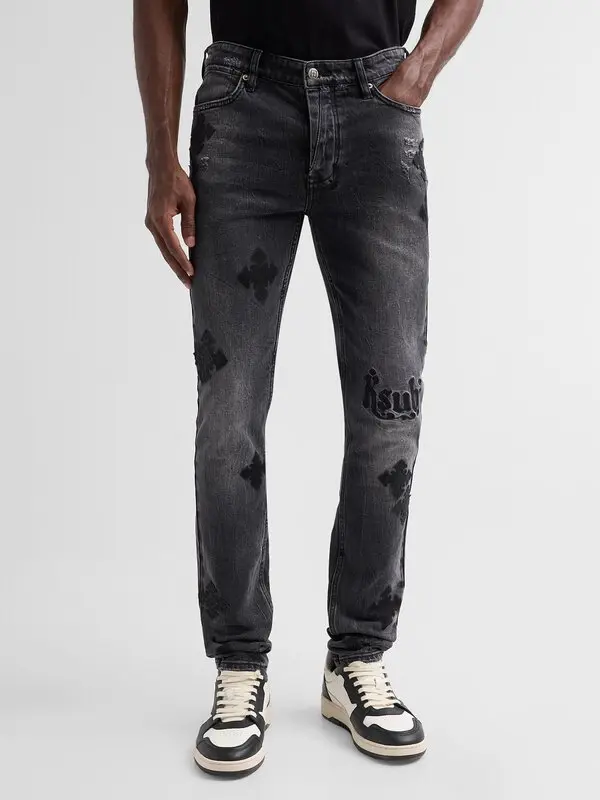 Ksubi Van Winkle Blakk Metal Paise Jeans