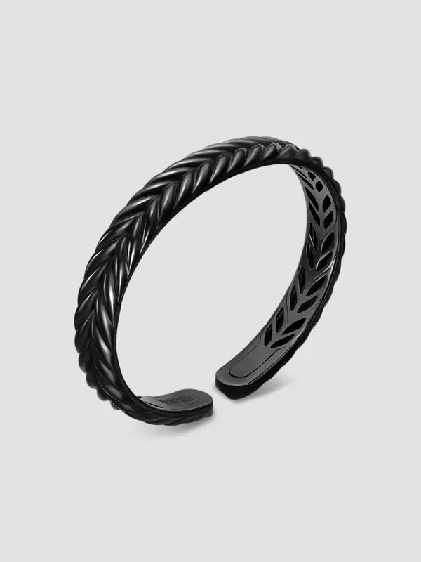 David Yurman Chevron Flex Bracelet In Titanium, 10mm