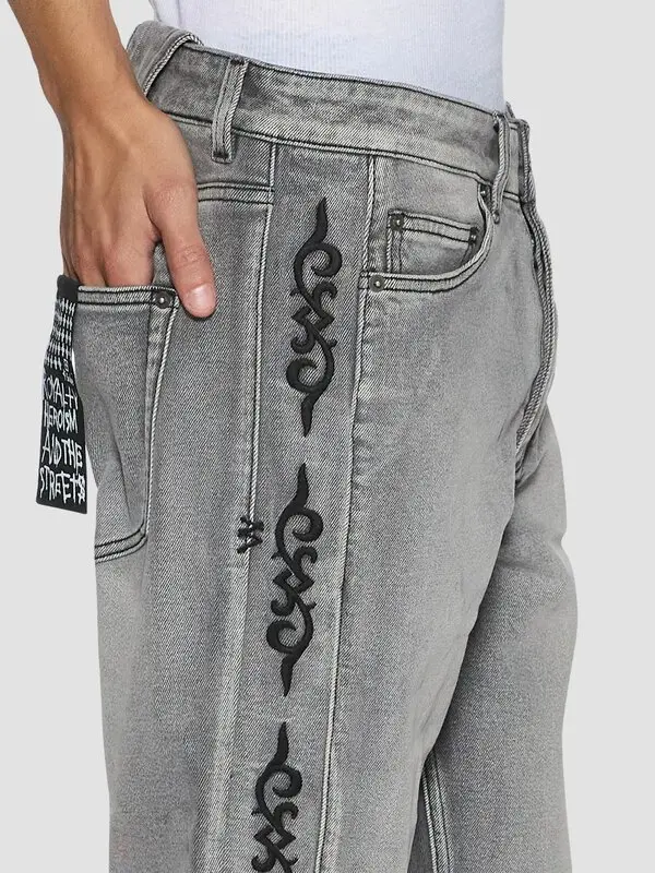 Ksubi Chitch Graphic Cotton Tapered-leg Jeans