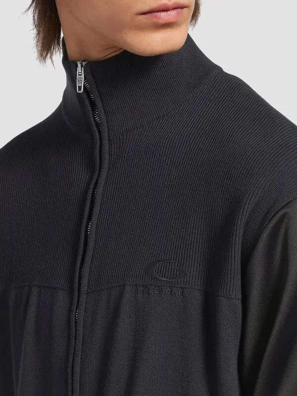 Balenciaga Hybrid Zip-up Sweater