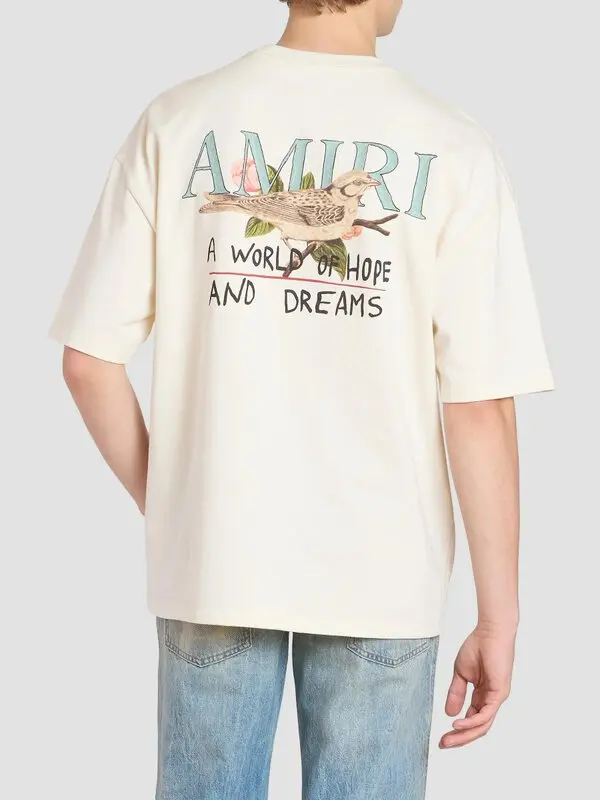 Amiri Hope & Dreams Logo Oversized T-shirt - Alabaster