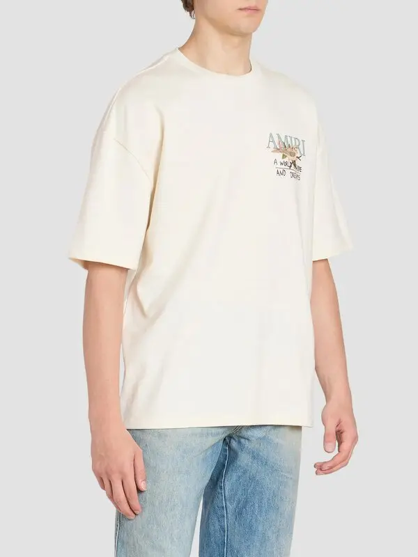 Amiri Hope & Dreams Logo Oversized T-shirt - Alabaster