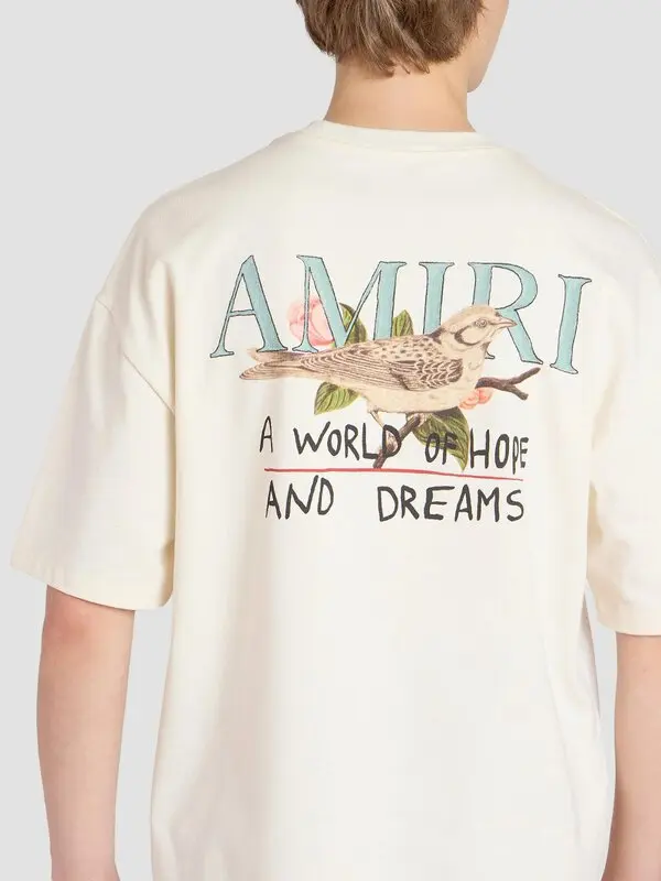 Amiri Hope & Dreams Logo Oversized T-shirt - Alabaster