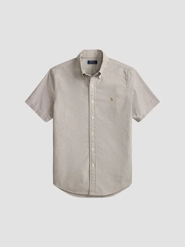 Polo Ralph Lauren Short-sleeve Oxford Shirt - Nutmeg Brown