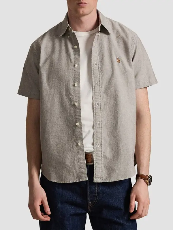Polo Ralph Lauren Short-sleeve Oxford Shirt - Nutmeg Brown