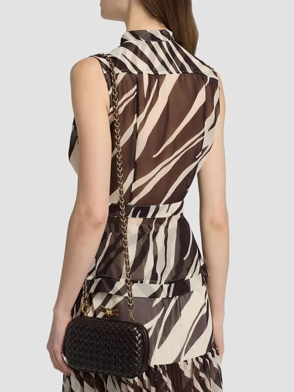 Chiara Boni La Petite Robe Gentia Abstract Georgette Button-down Blouse
