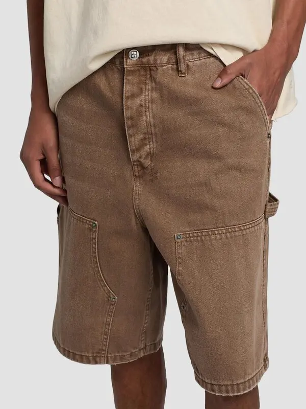 Ksubi Maxx Operator Wide-leg Carpenter Jean Shorts
