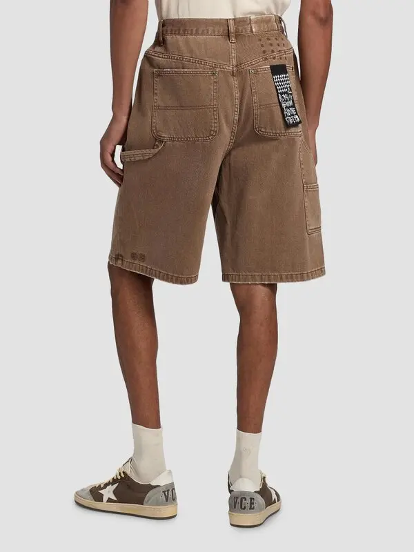 Ksubi Maxx Operator Wide-leg Carpenter Jean Shorts