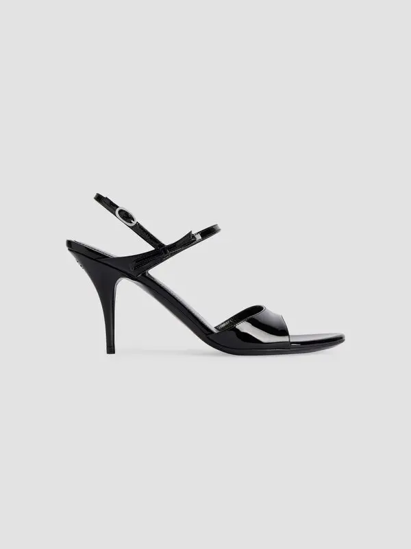 Balenciaga Avenue Bow Heel Sandals - Black
