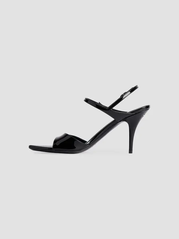 Balenciaga Avenue Bow Heel Sandals - Black
