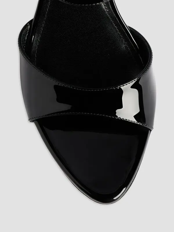Balenciaga Avenue Bow Heel Sandals - Black