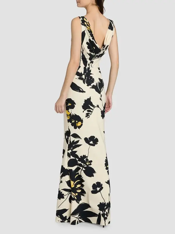 Chiara Boni La Petite Robe Ajour Floral Mermaid Gown