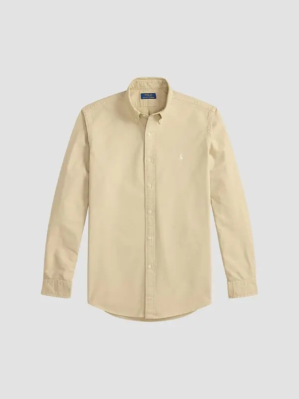 Polo Ralph Lauren Classic Fit Gart-dyed Oxford Shirt - Dune Tan