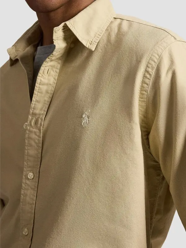 Polo Ralph Lauren Classic Fit Gart-dyed Oxford Shirt - Dune Tan