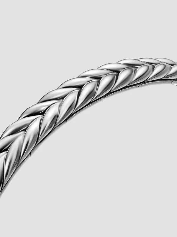 David Yurman Chevron Flex Bracelet In Sterling 6.4mm
