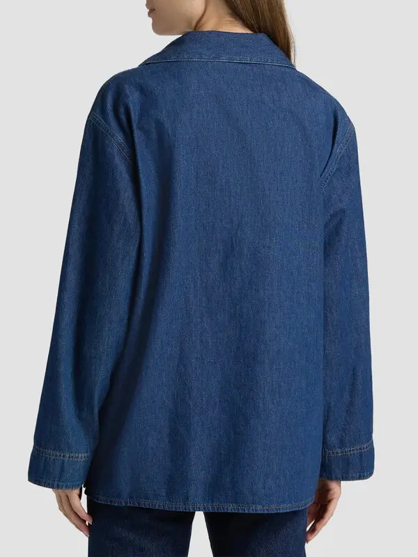 Blk Dnm Denim Tunic Top