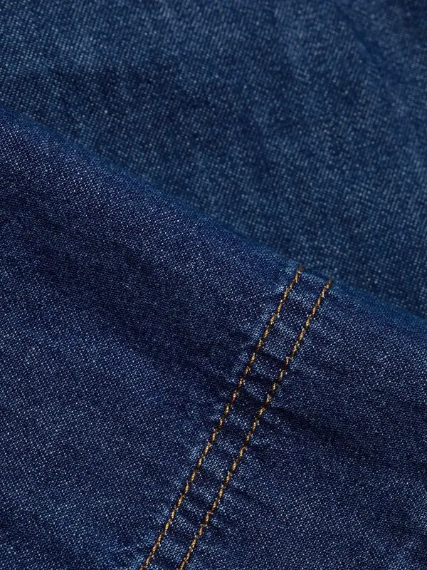 Blk Dnm Denim Tunic Top