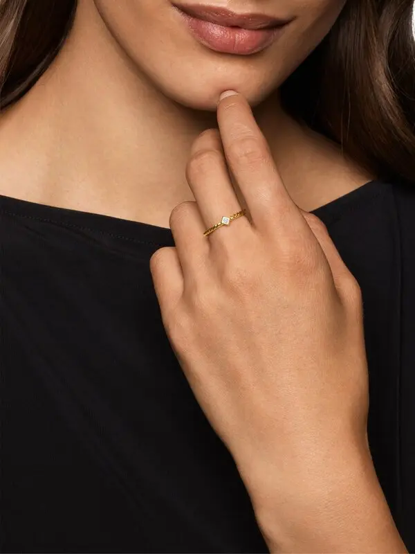 David Yurman Cable Stack Ring In 18k Yellow Gold