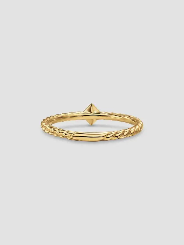 David Yurman Cable Stack Ring In 18k Yellow Gold