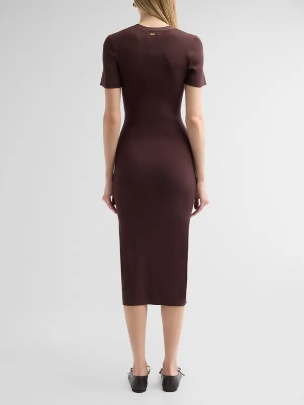 TOCCIN Agnes Short-sleeve Cardigan Midi Dress