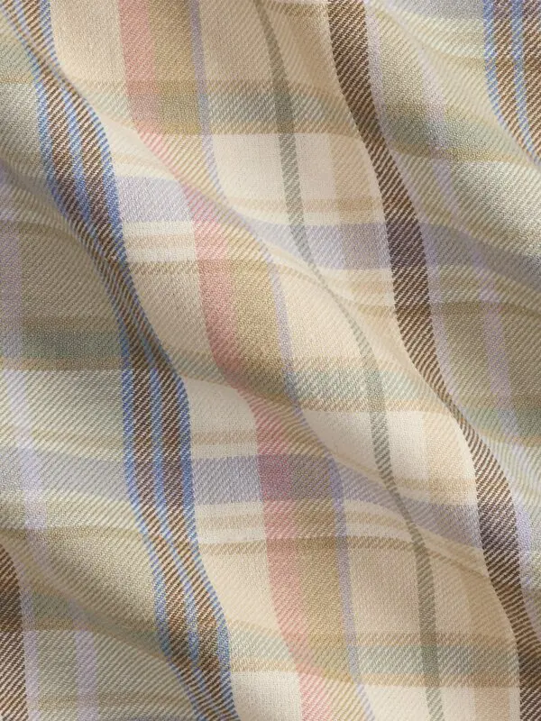 Ralph Lauren Purple Label Plaid Hemp-cotton Shirt