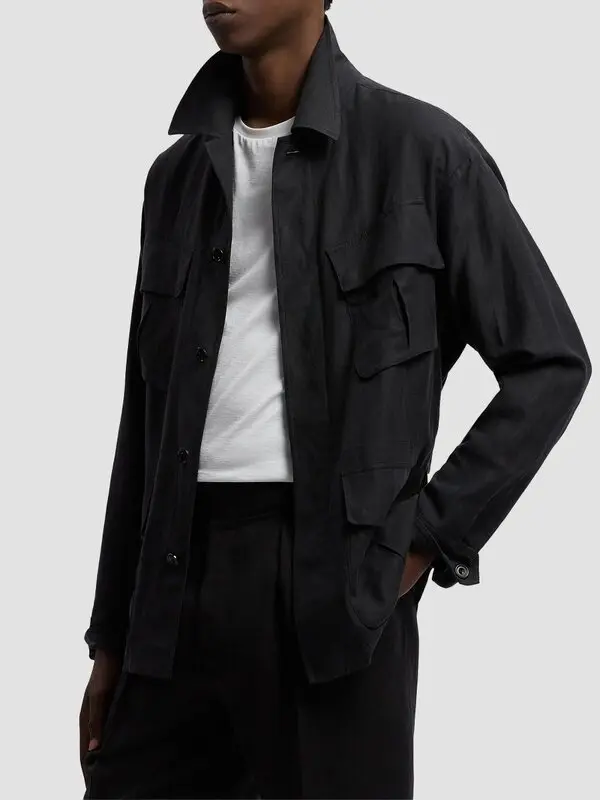 Ralph Lauren Purple Label Silk-linen Field Jacket