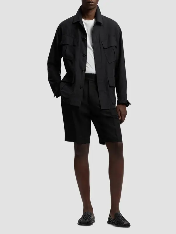Ralph Lauren Purple Label Silk-linen Field Jacket