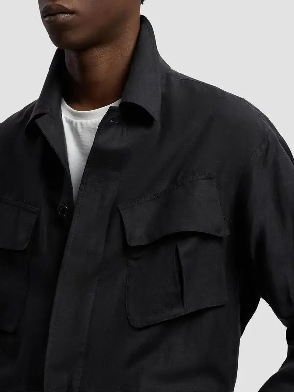 Ralph Lauren Purple Label Silk-linen Field Jacket