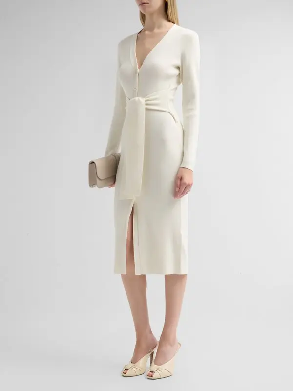 TOCCIN Lara Tie-waist Cardigan Midi Dress