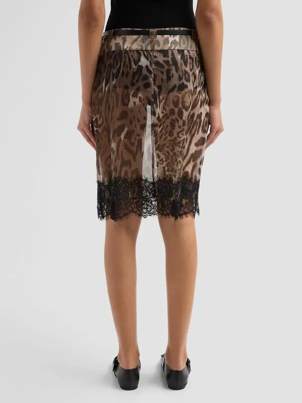 Ksubi Higher Than Heaven Mara Leopard-print Chiffon Skirt