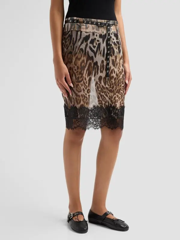 Ksubi Higher Than Heaven Mara Leopard-print Chiffon Skirt