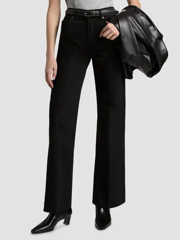 Blk Dnm High-rise Wide-leg Jeans - Black